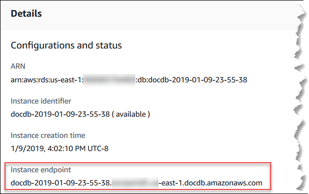 Finding an Instance's Endpoint - Amazon DocumentDB Finding an Instance's Endpoint - Amazon DocumentDB