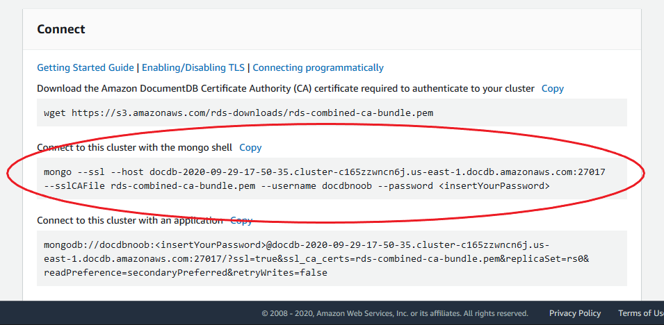 Connect Using Amazon EC2 - Amazon DocumentDB