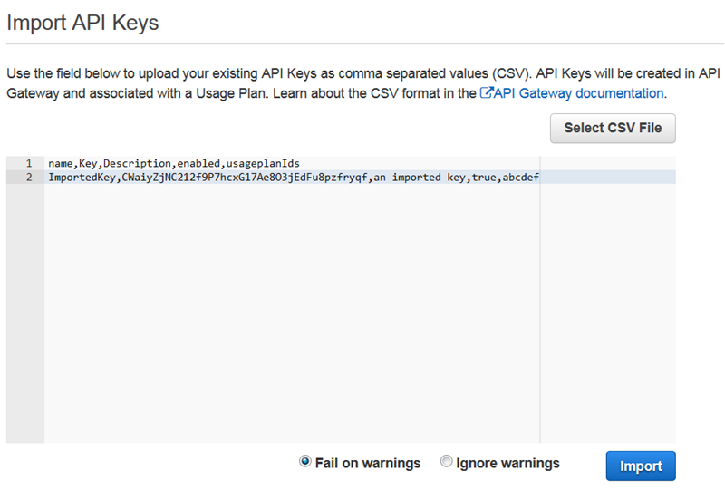 Configuración De Claves De Api Mediante La Consola De Api Gateway Amazon Api Gateway 