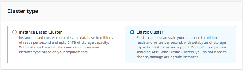 Memulai dengan cluster elastis Amazon DocumentDB - Amazon DocumentDB