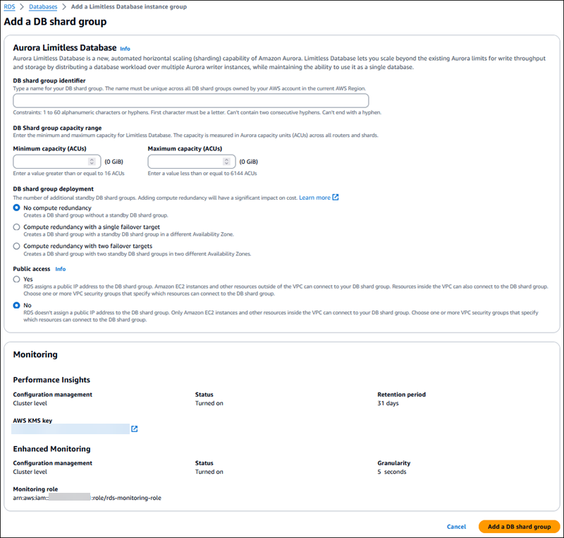 Adding A Db Shard Group To An Existing Aurora Postgresql Limitless Database Db Cluster Amazon 1703