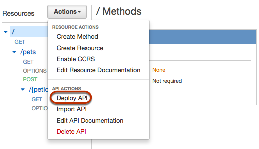 Tutorial: creazione di un'API REST mediante l'importazione di un esempio - Gateway Amazon API