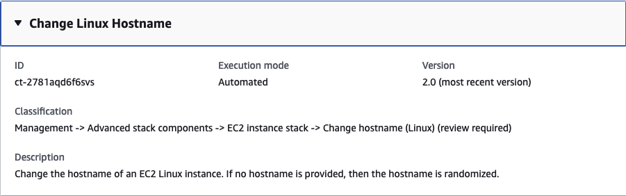 EC2 Instance Stack Change Hostname Linux Review Required AMS 