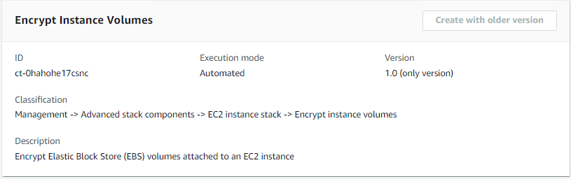 EC2 Instance Stack | Encrypt Instance Volumes - AMS Advanced Change Type Reference