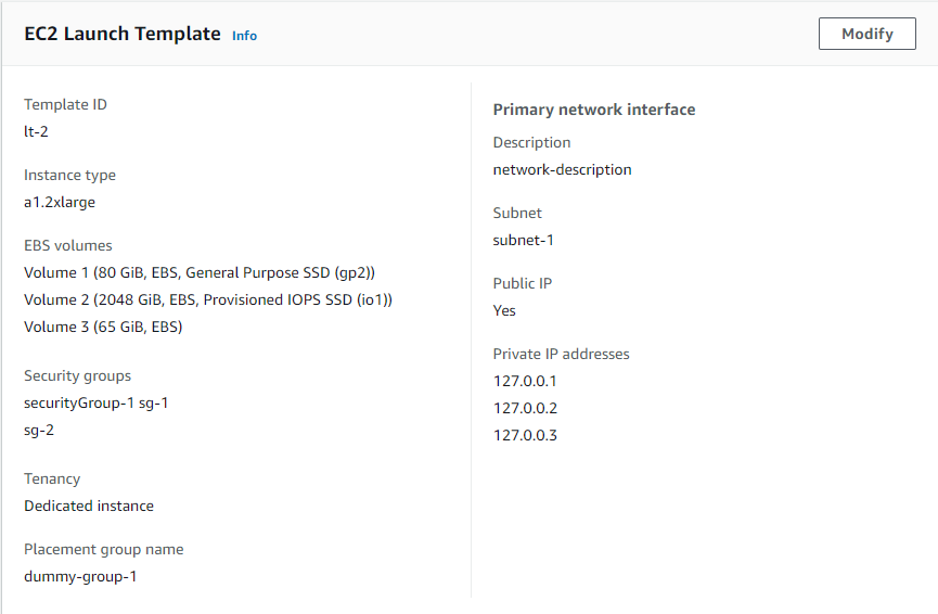 EC2 Launch Template Application Migration Service