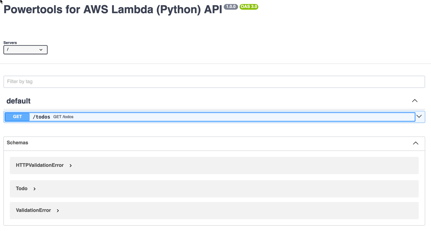 REST API - Powertools for AWS Lambda (Python)