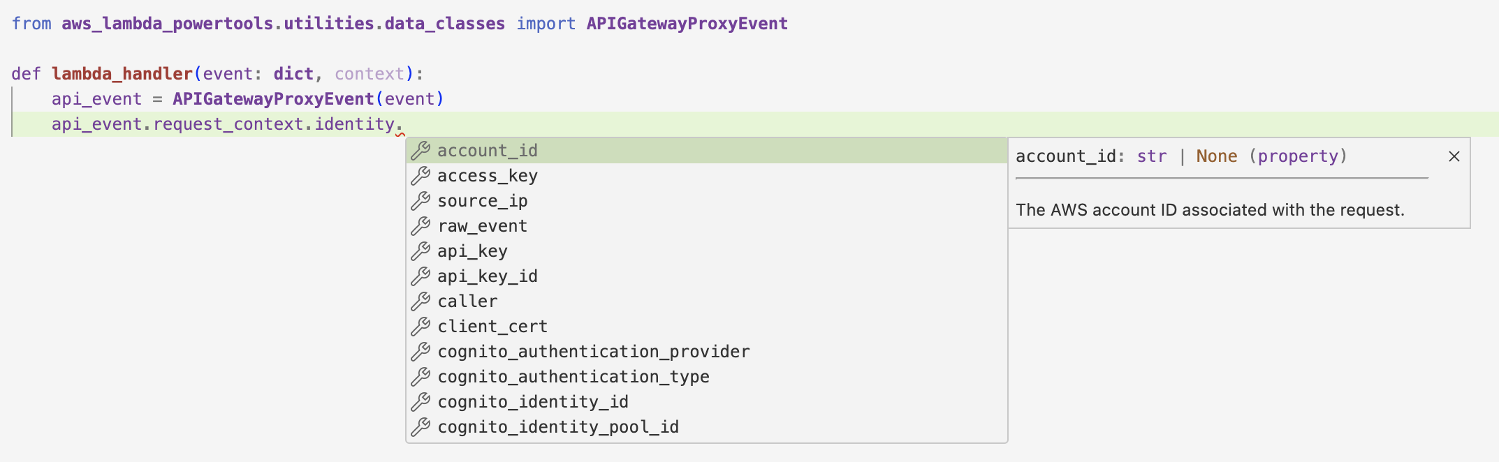 Event Source Data Classes - Powertools for AWS Lambda (Python)